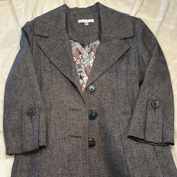 CAbi | Jackets & Coats | Cabi Charcoal Trench Coat | Poshmark